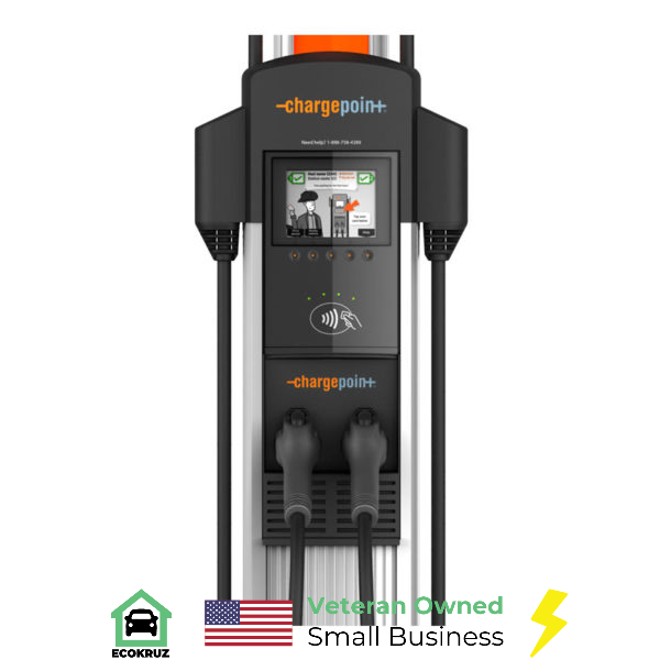ChargePoint CT4025 Dual Port Pedestal 30A 23ft Cable With 8ft Cable Ma ...