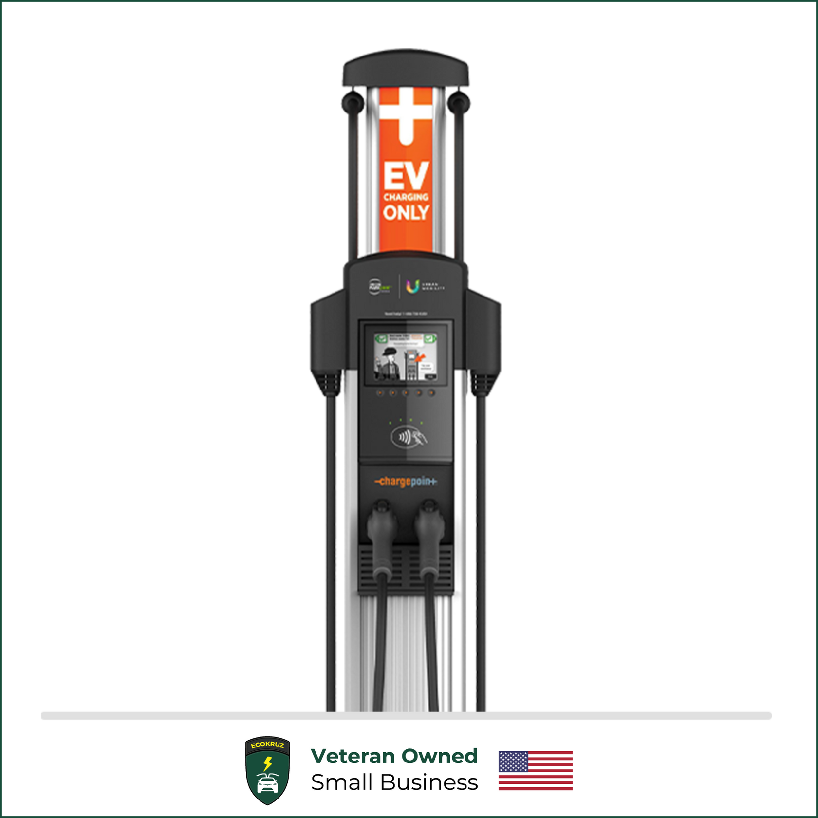 ChargePoint CT4023 Dual Port Wall Mount 30A 18ft Cable With 6ft Cable ...