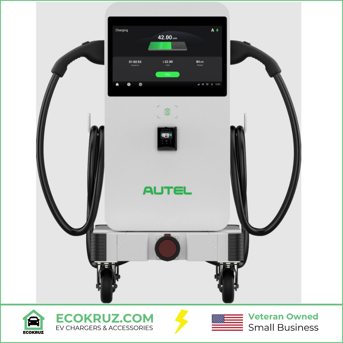 Autel MaxiCharger 3 Phase DC Compact Mobile 40kw Fast Charger Dual Por ...
