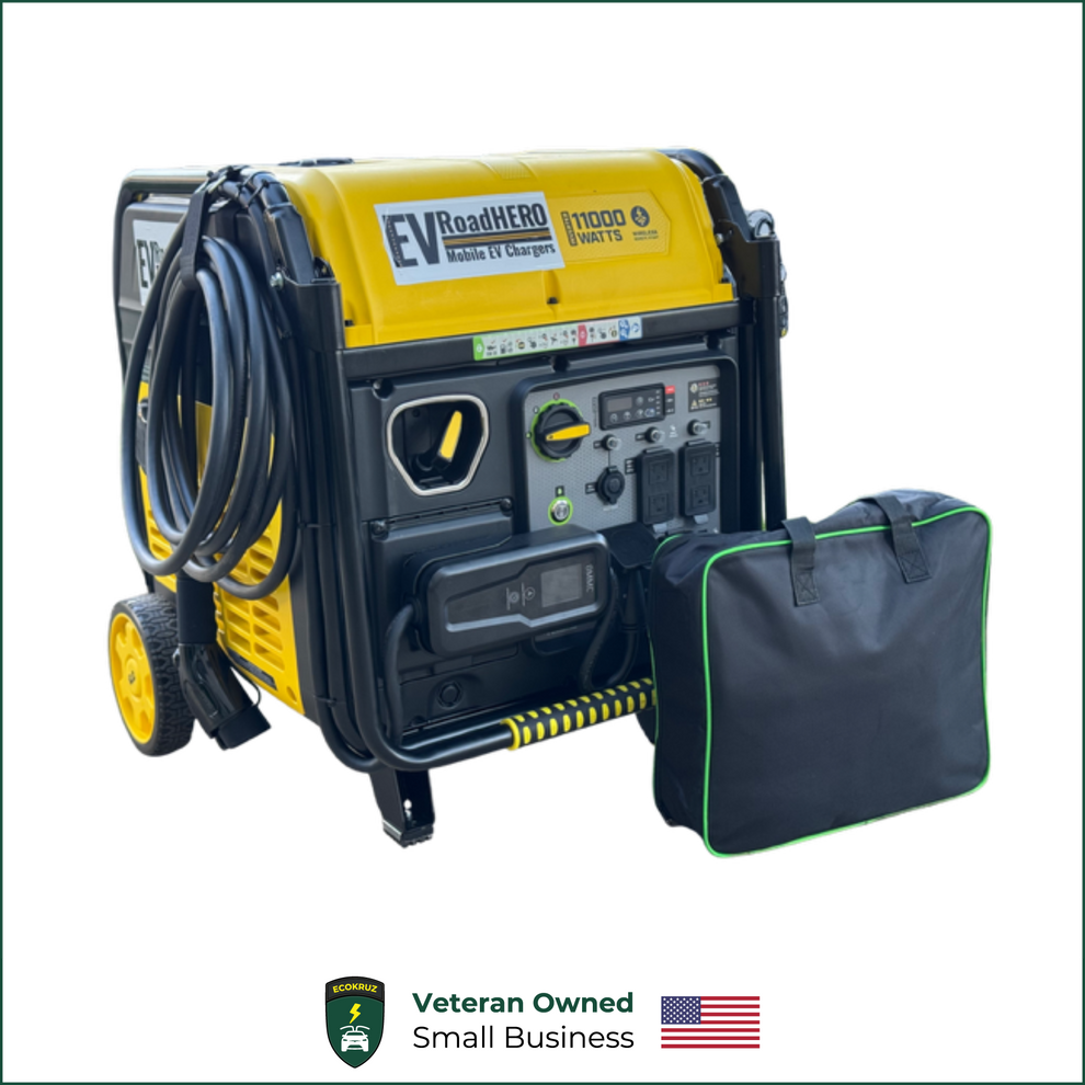 EV Road Hero Mobile Portable 9kW EV Charger Gas Generator 6.1 Gallons ...