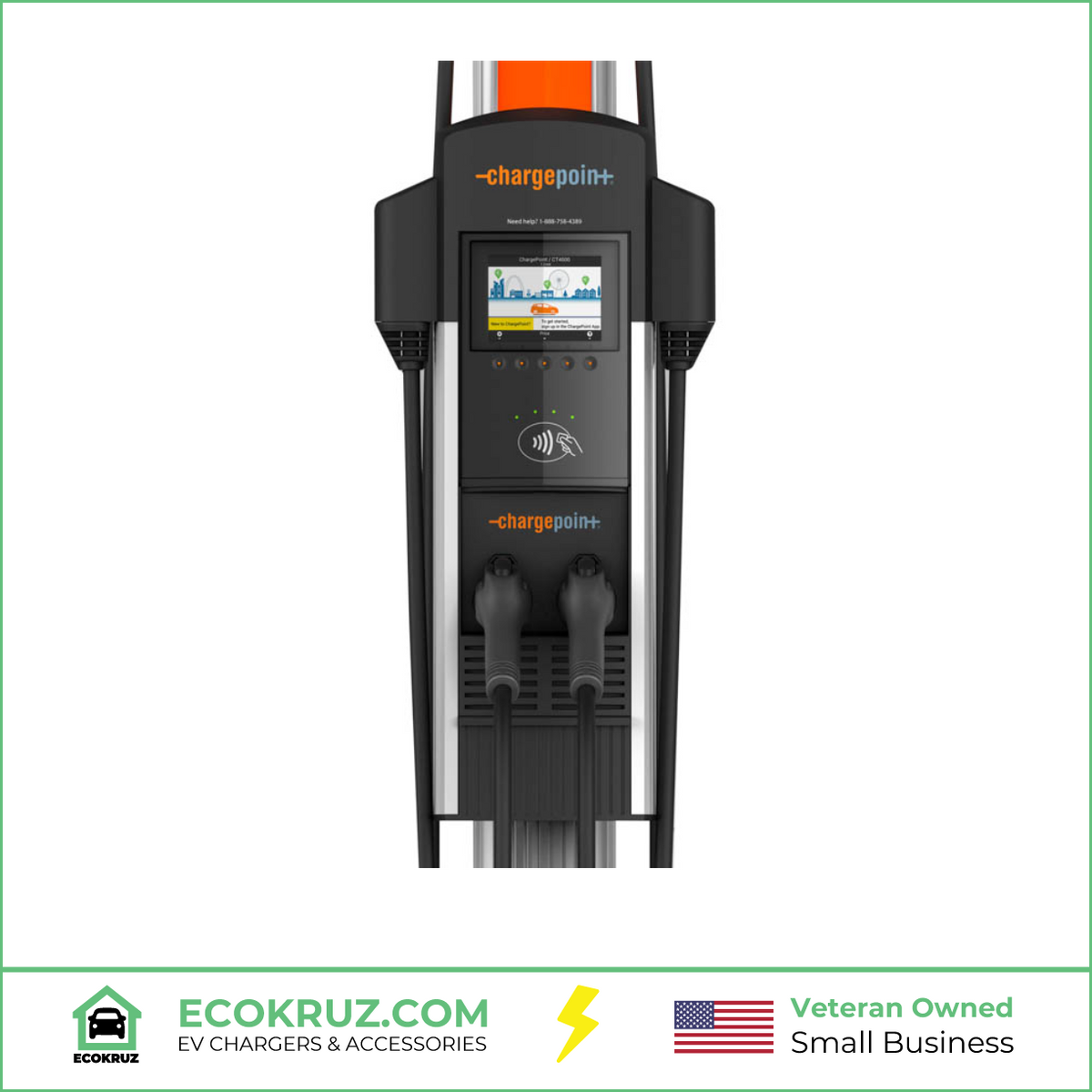 ChargePoint CT4023 Dual Port Wall Mount 30A 18ft Cable With 6ft Cable ...