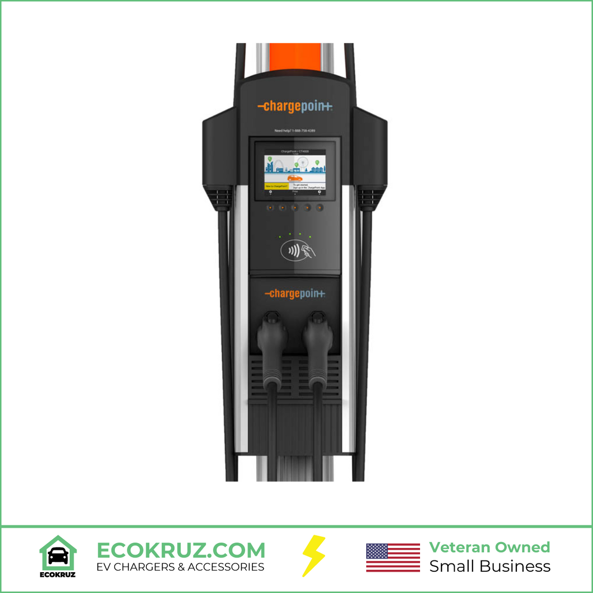 ChargePoint CT4027 Dual Port Wall Mount 30A 23ft Cable With 8ft Cable ...